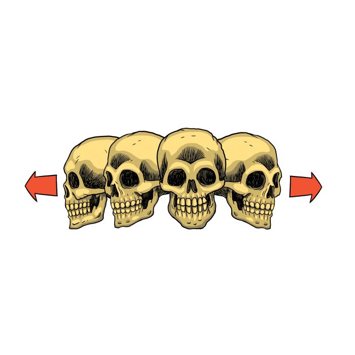skeleton head turn