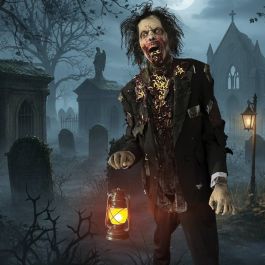 Rotating Maggot Zombie - Halloween Animatronic Prop - PoisonProps.com ...
