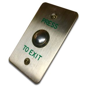 Stainless steel exit button