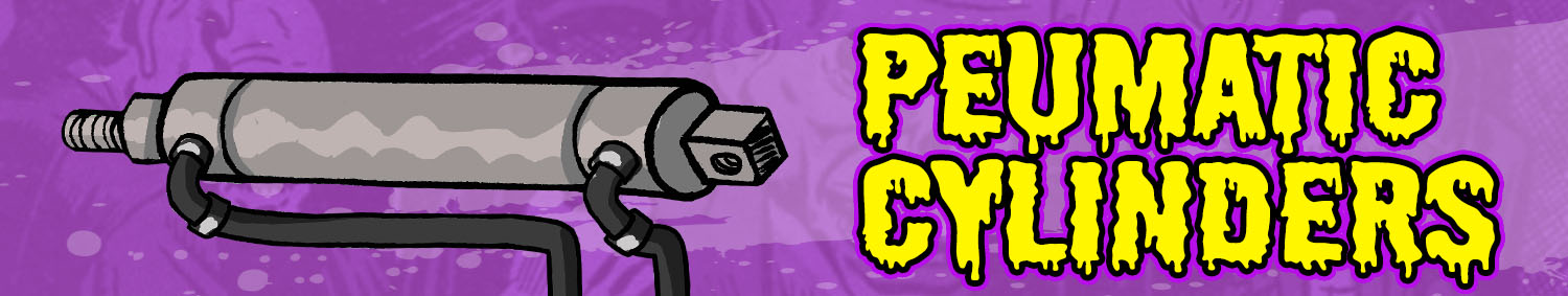 Pneumatic cylinders, air rams, double-acting, single-acting, many bore ...